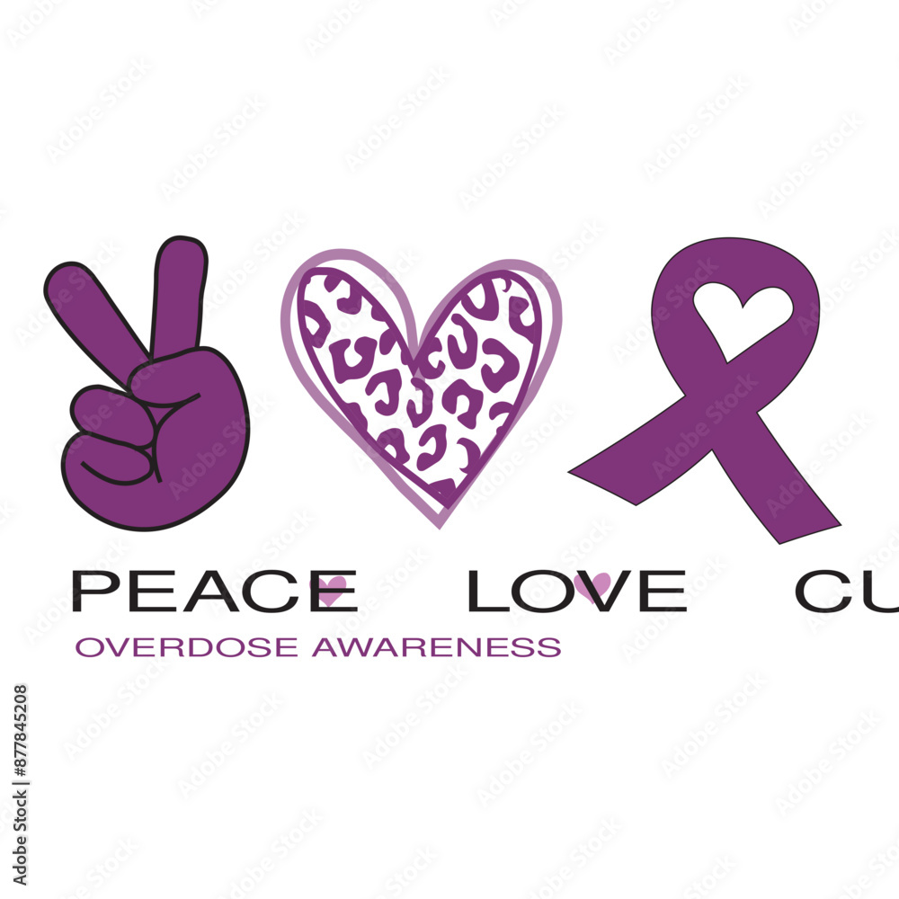 overdose awareness svg png bundle, overdose purple ribbon flag, drug ...