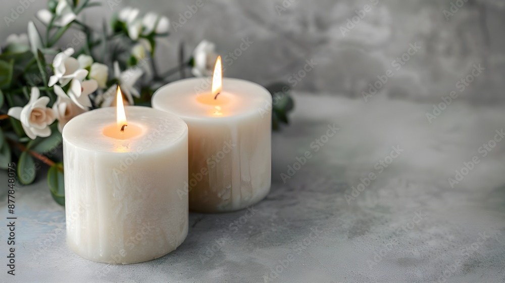 Simple Sympathy Cards of condolence and grief. Three flickering candles ...