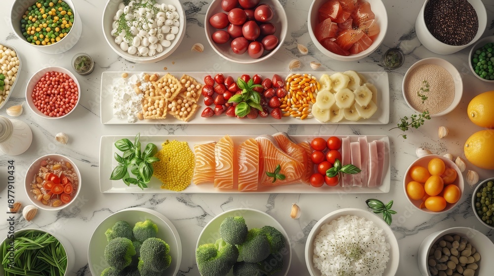 Set of Main food groups ,macronutrients, Carbohydrates, fats, proteins ...