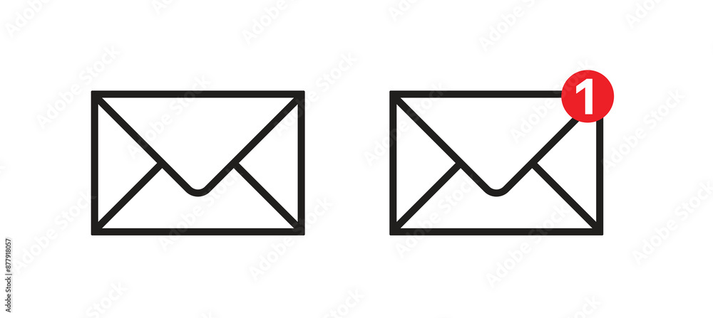 Email icon set, Vector email icon design , Email icon template,mail ...