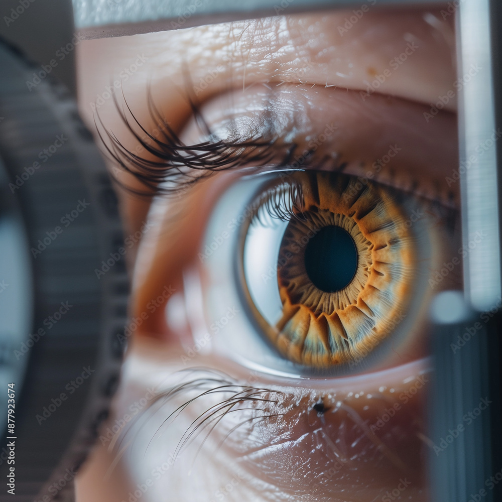 This image features an ultra-close-up view of an eye, highlighting the ...