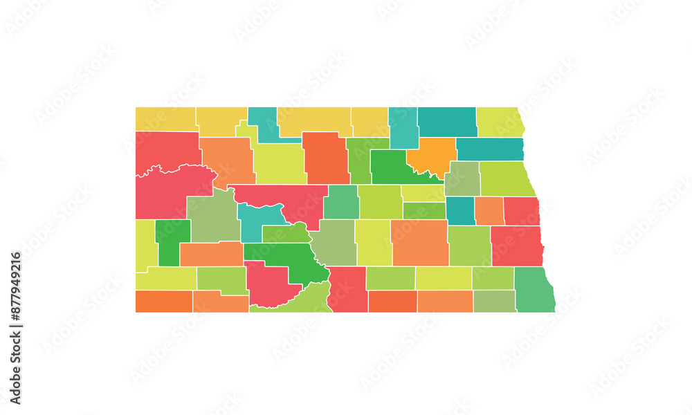 Map of the north dakota state.used for education,Travel worldwide ...