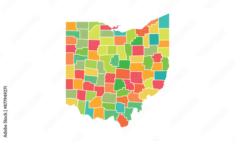 Map of the Ohio state.used for education,Travel worldwide, earth ...