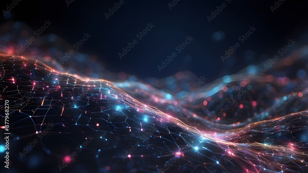 Digital backdrop for data, AI, technology, audio, graphics, and other ...