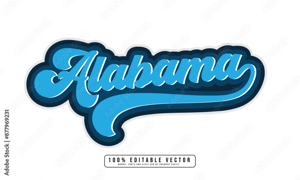 Alabama text effect vector. Editable college t-shirt design printable ...