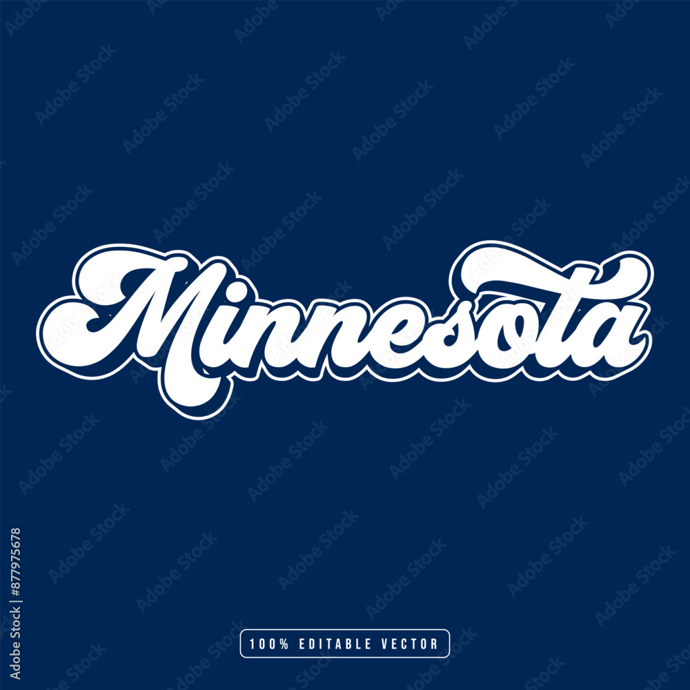 Minnesota text effect vector. Editable college t-shirt design printable ...