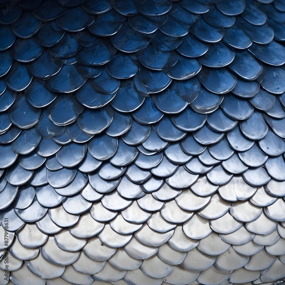 Abstract view of the scales on a fish , showing a pattern of ...