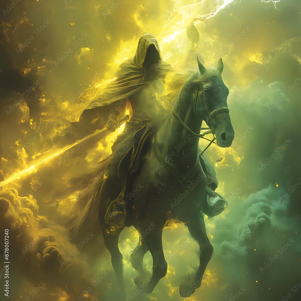 The Fourth of the Four Horsemen of the Apocalypse, Riding a Pale Horse ...