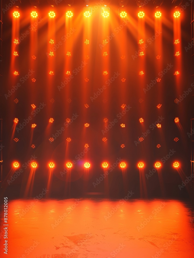 Vivid image with orange spotlights creating a warm and dramatic ...
