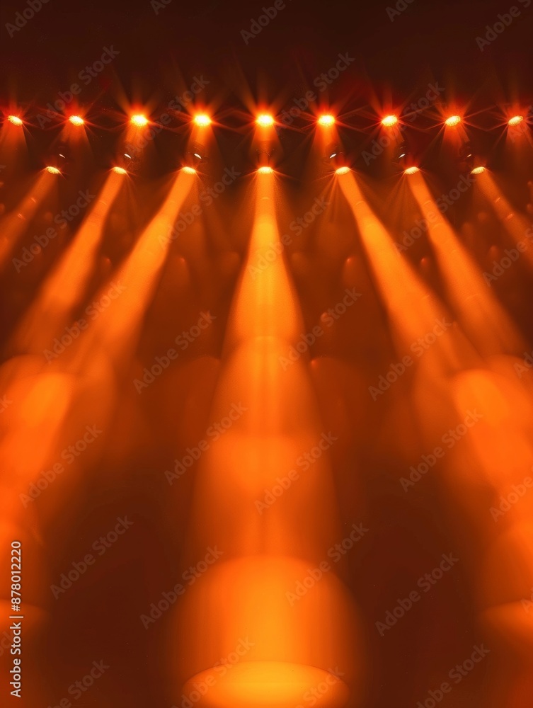 Vivid image with orange spotlights creating a warm and dramatic ...