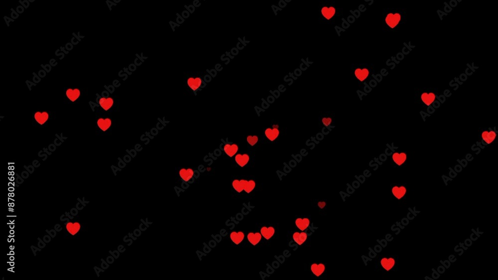 Heart beat animation on green background. Red animated 3d heart ...