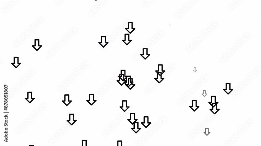 Swipe up down animation. 3D silhouette up down arrows animation on the ...