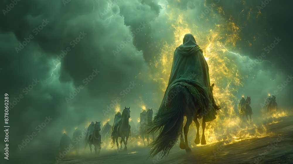 The Fourth of the Four Horsemen of the Apocalypse, Riding a Pale Horse ...