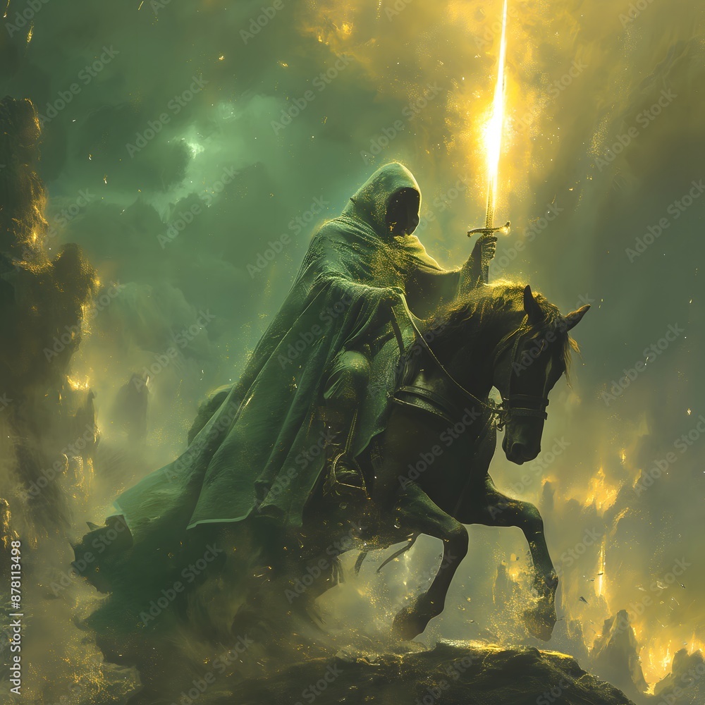 The Fourth of the Four Horsemen of the Apocalypse, Riding a Pale Horse ...