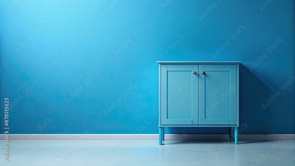 blue cabinet on Powder Blue color background, Blue, background, blue ...