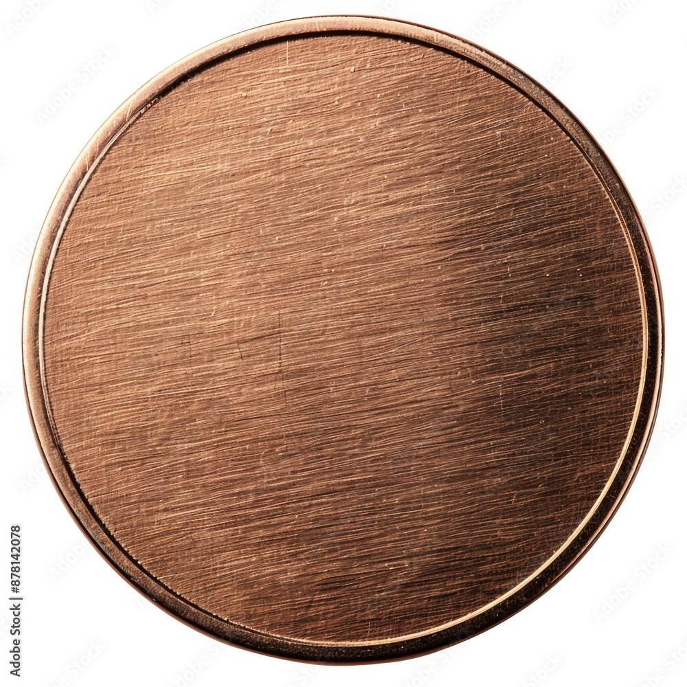 Copper Coin. Blank Template for Copper Coin with Metal Texture for ...