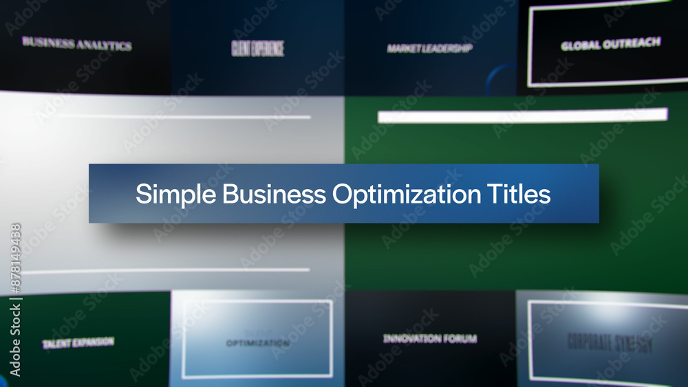 Simple Business Optimization Titles | 10 Motion Titles with Control ...