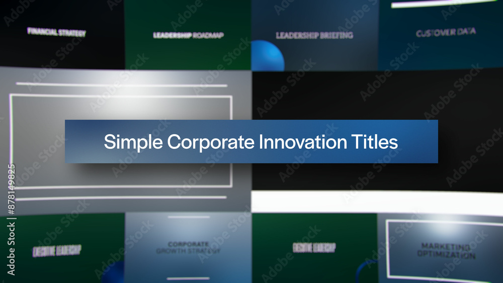 Simple Corporate Innovation Titles | 10 Motion Titles with Control ...
