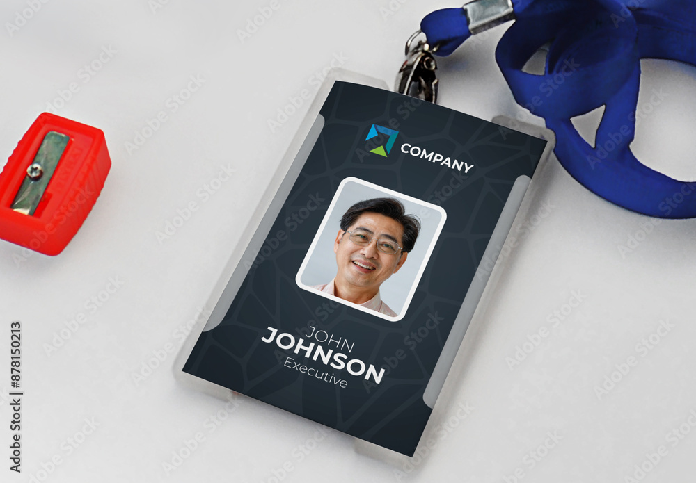 Professional Services Identity Card With Black Stock Template | Adobe Stock
