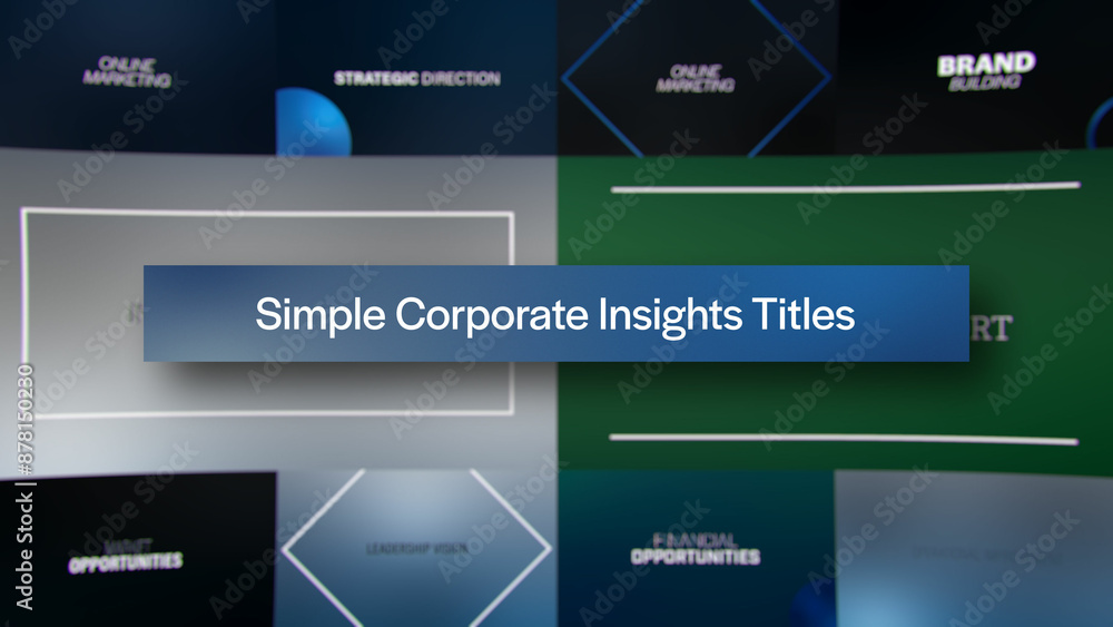 Simple Corporate Insights Titles | 10 Motion Titles with Control Panels ...