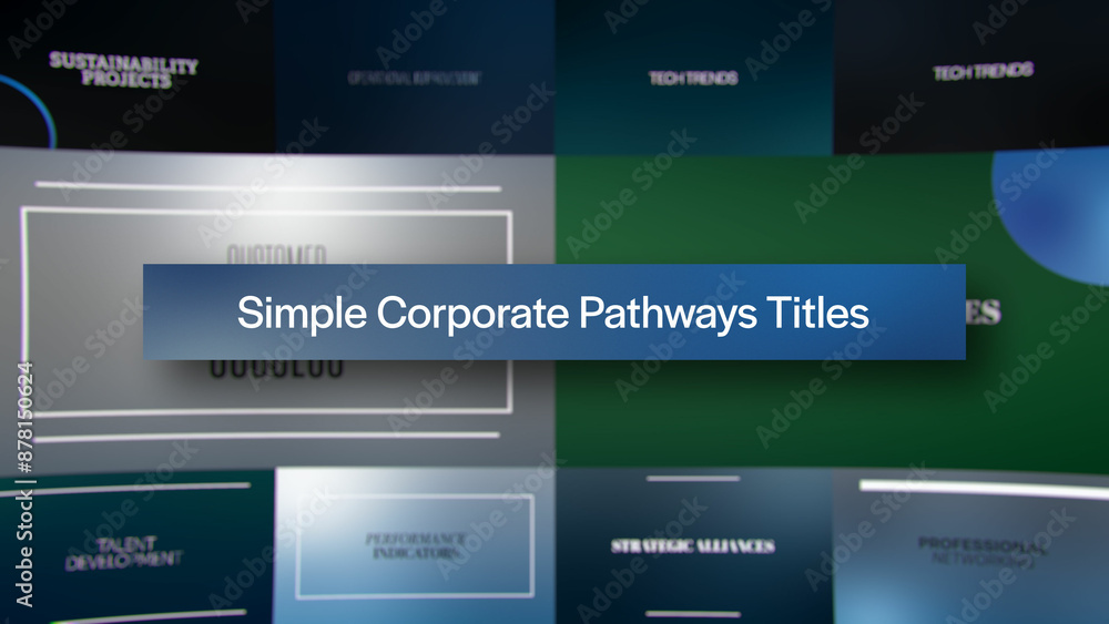 Simple Corporate Pathways Titles | 10 Motion Titles with Control Panels ...