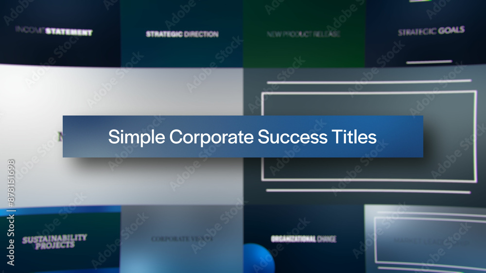 Simple Corporate Success Titles | 10 Motion Titles with Control Panels ...