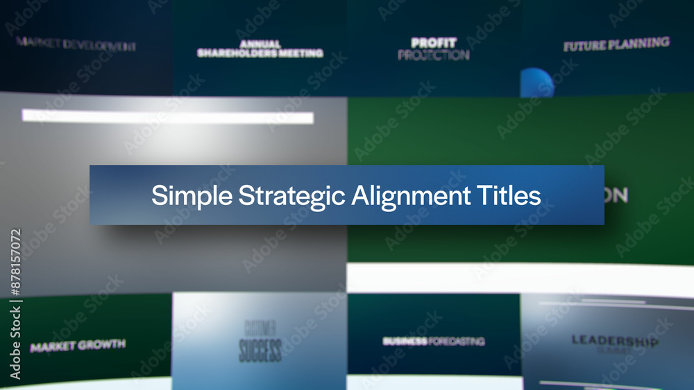 Simple Strategic Alignment Titles | 10 Motion Titles with Control Panels Stock Template | Adobe ...