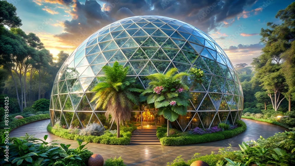 Bio-Dome Ecosphere: This dome-shaped enclosure showcases a self ...