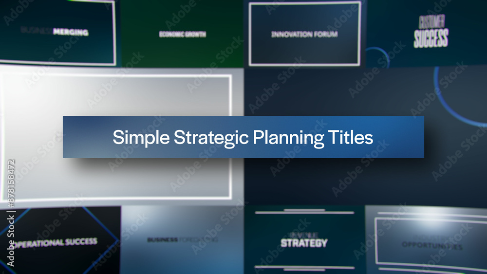Simple Strategic Planning Titles | 10 Motion Titles with Control Panels ...