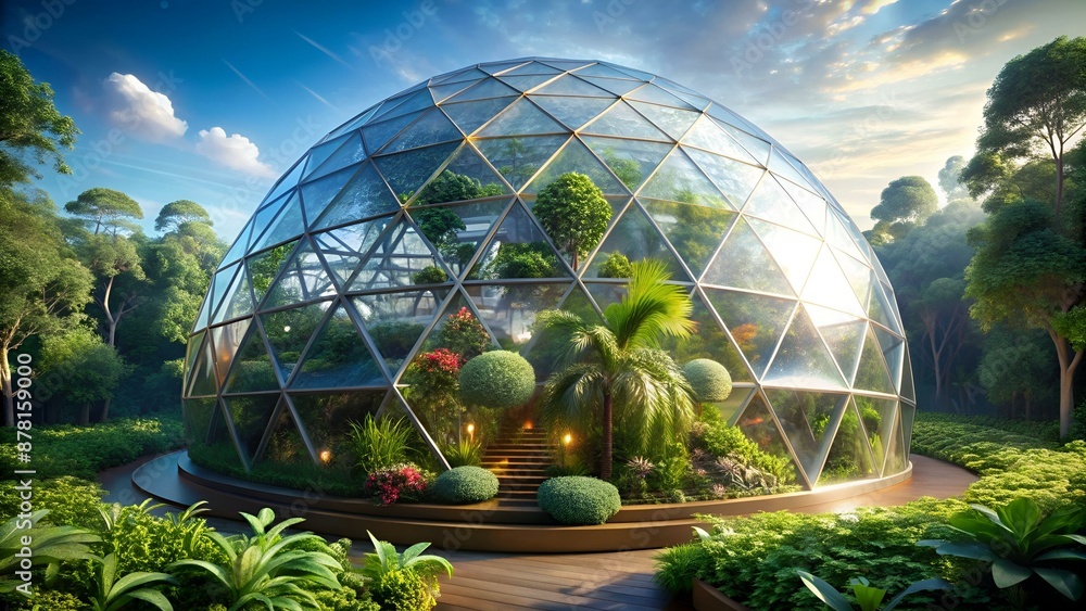 Bio-Dome Ecosphere: This dome-shaped enclosure showcases a self ...