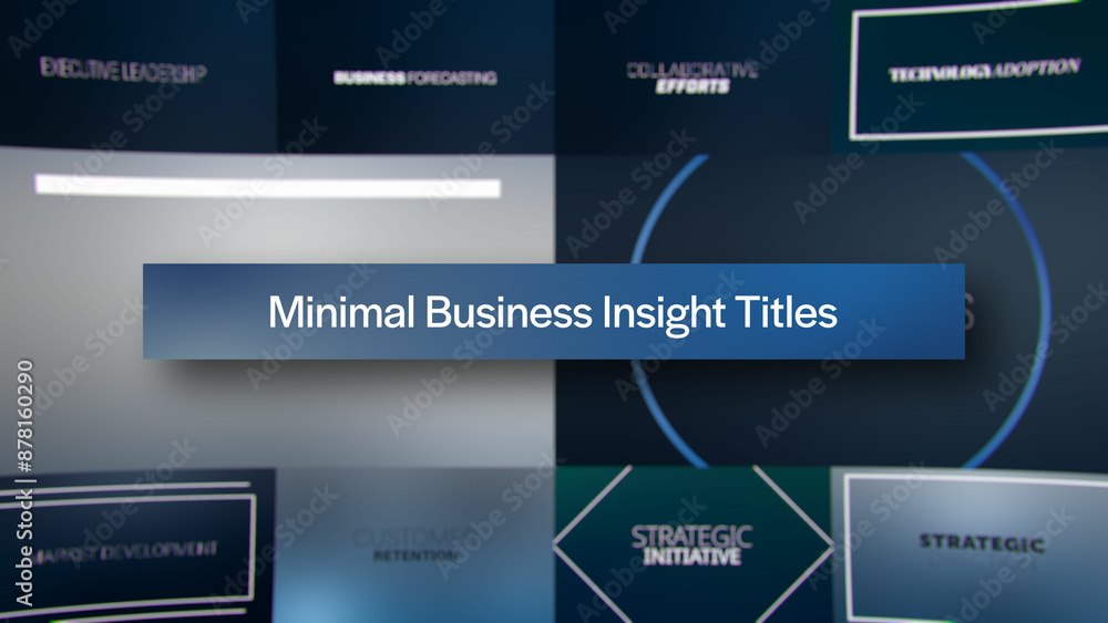 Minimal Business Insight Titles | 10 Motion Titles with Control Panels ...