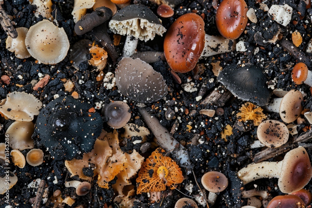 Dirtied Soil Organisms: Compost, Fungal, Microbes Under Microscope in ...