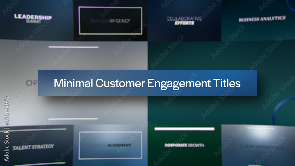 Minimal Customer Engagement Titles | 10 Motion Titles with Control ...