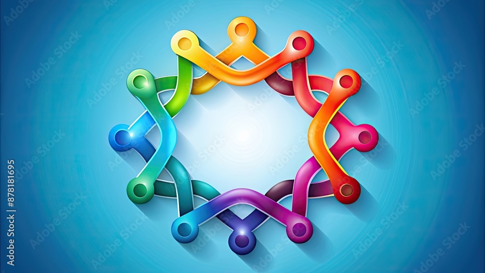 Dynamic connection symbols of unity, unity, connection, diversity ...