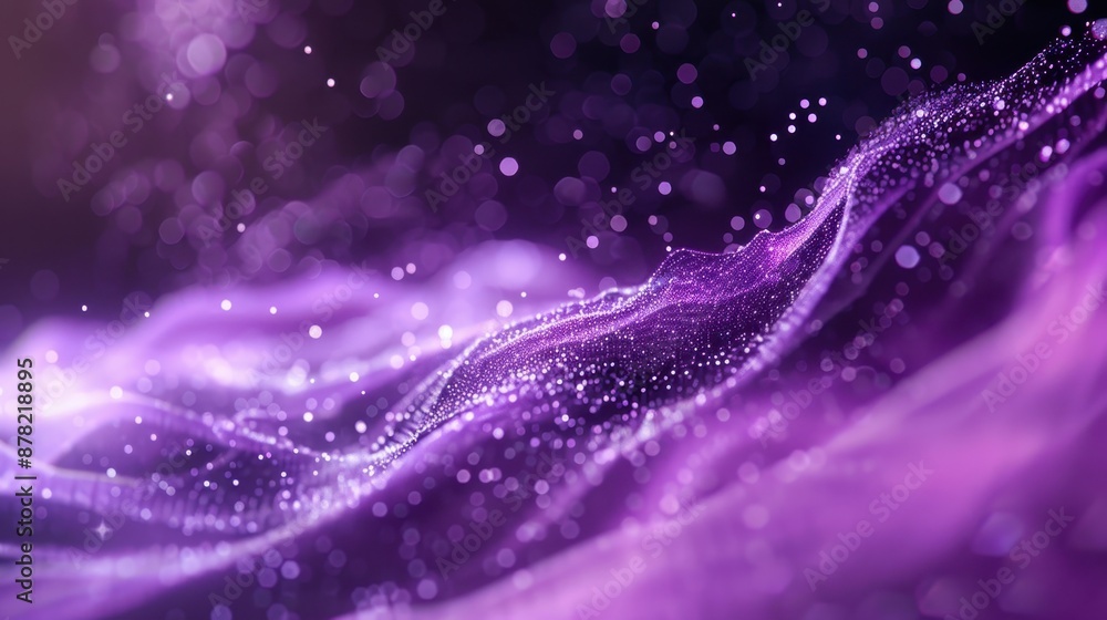 Digital abstract of swirling purple hues with a bokeh effect, featuring ...