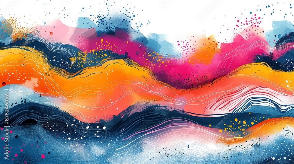 Artistic backgrounds with hand-drawn elements and creative compositions ...