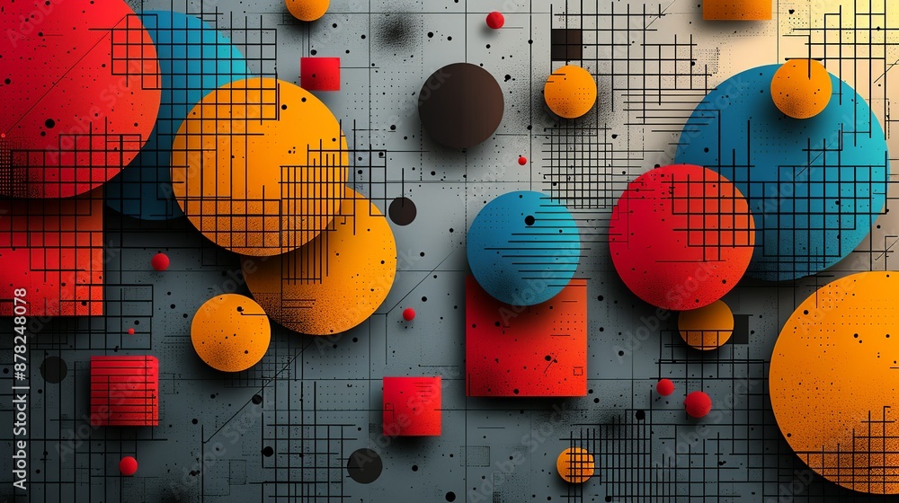 Geometric backgrounds with clean lines and precise shapes create modern ...