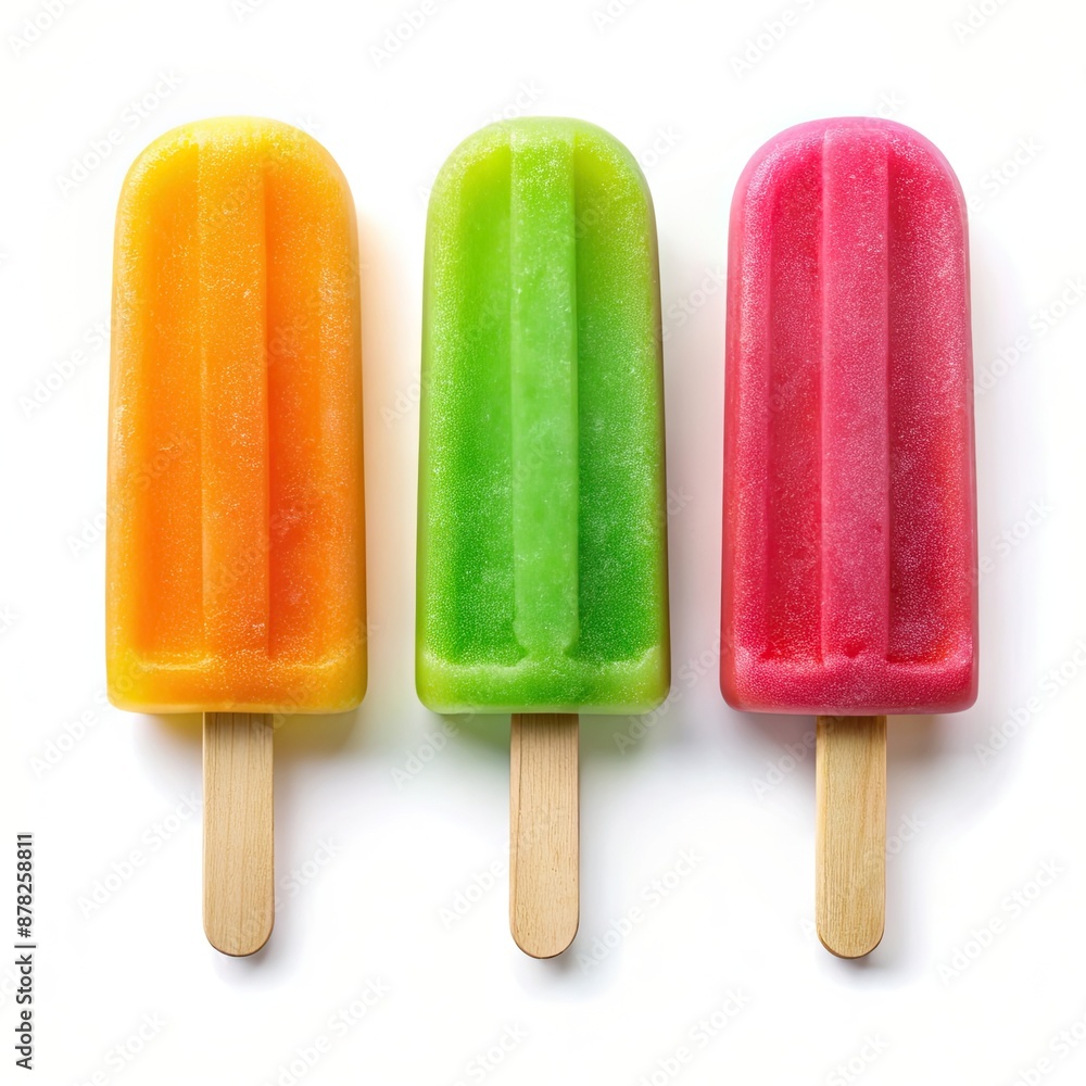 Polos de helado de colores Paletas de helado Polos de hielo Helados ...