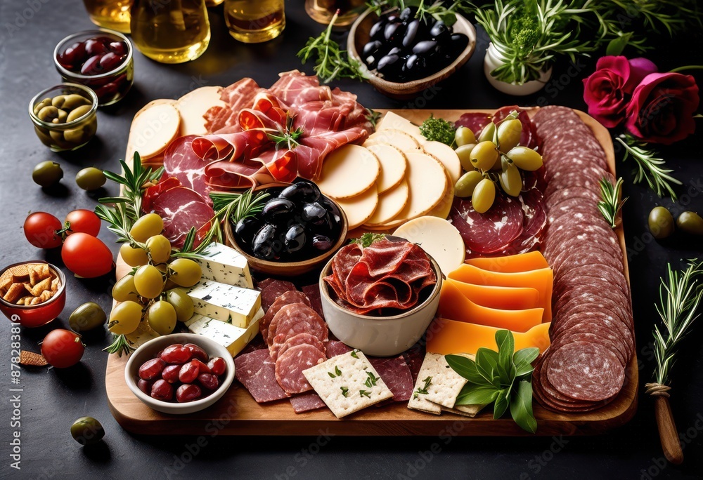 elegant meat antipasto platter arrangement stylish dining experience ...