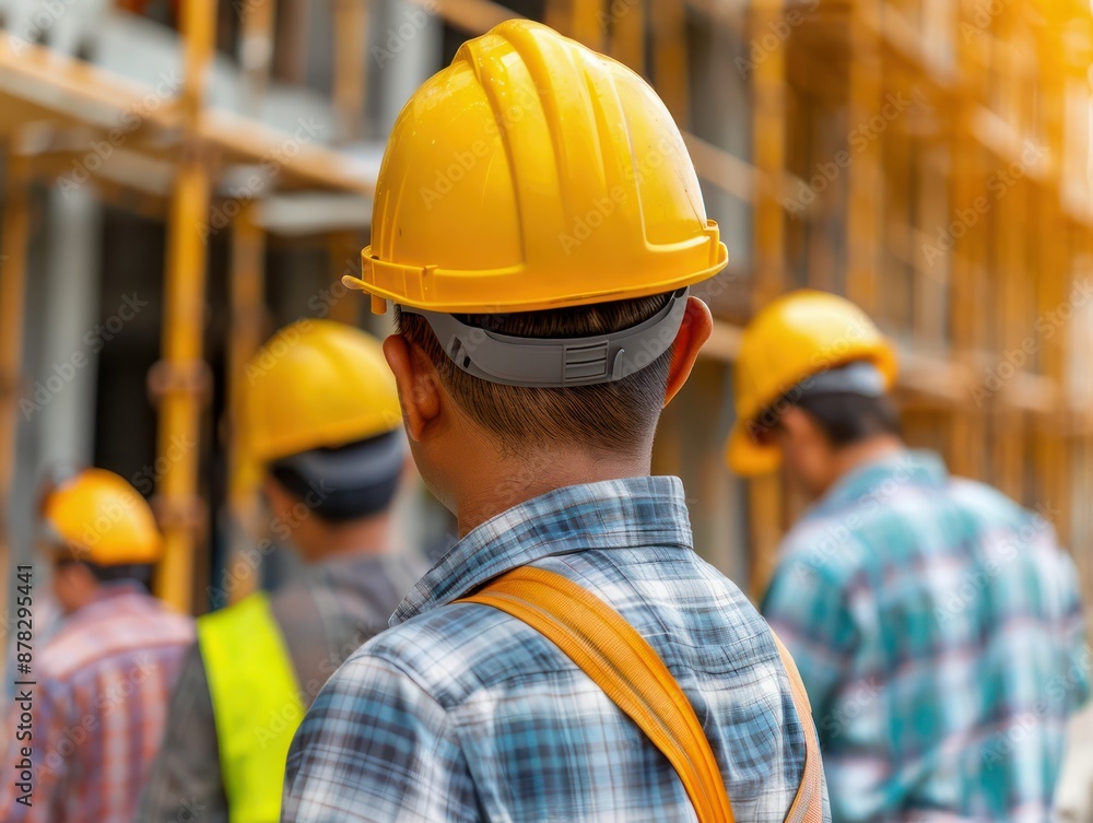 Construction Designer Collaborating with Workers Building a Successful ...