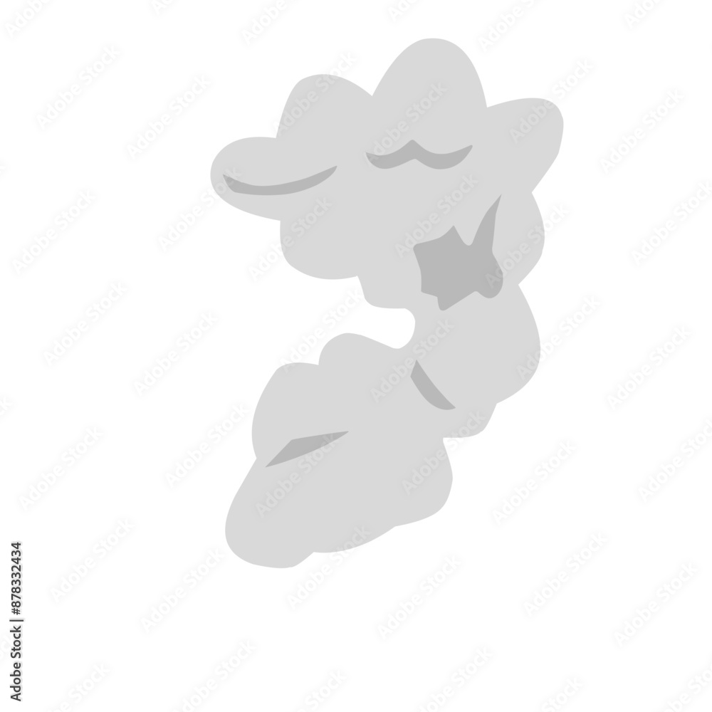 Smoke illustration set for special effects template. Comic steam ...
