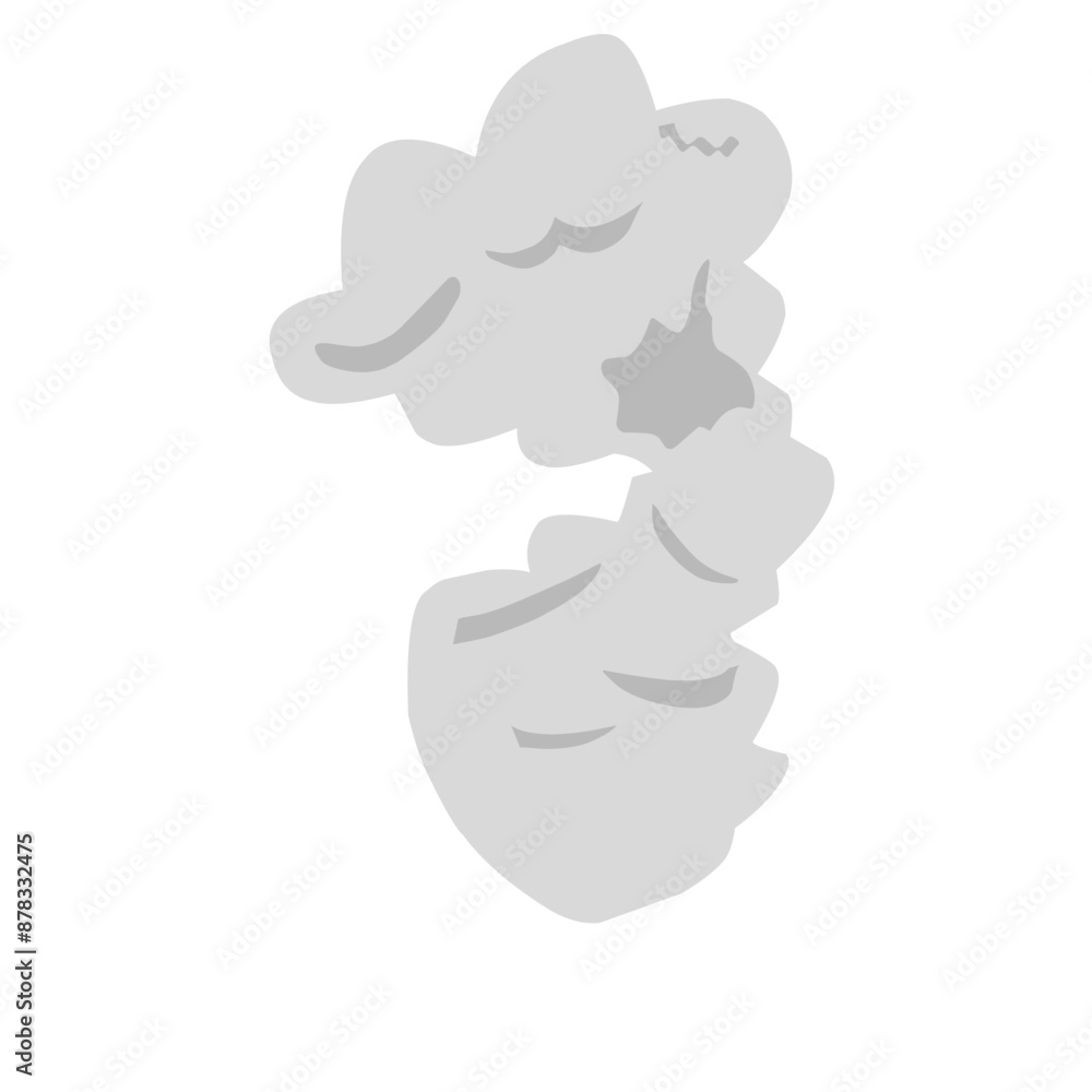 Smoke illustration set for special effects template. Comic steam ...