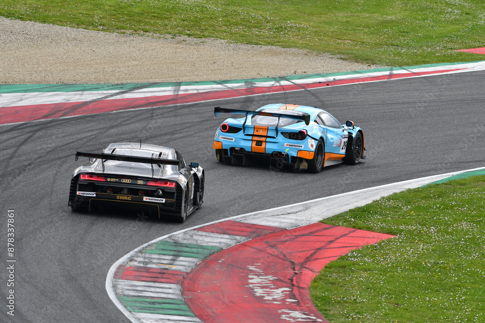 Scarperia, 23 March 2024 Italy: Audi R8 LMS GT3 EVO II of Team Juta ...