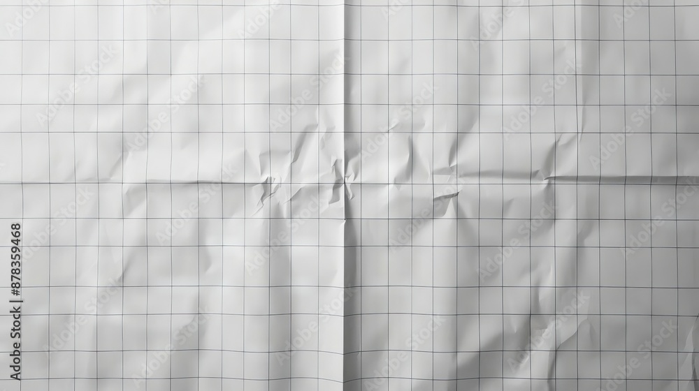 Crumpled graph paper texture background. Stock Photo | Adobe Stock