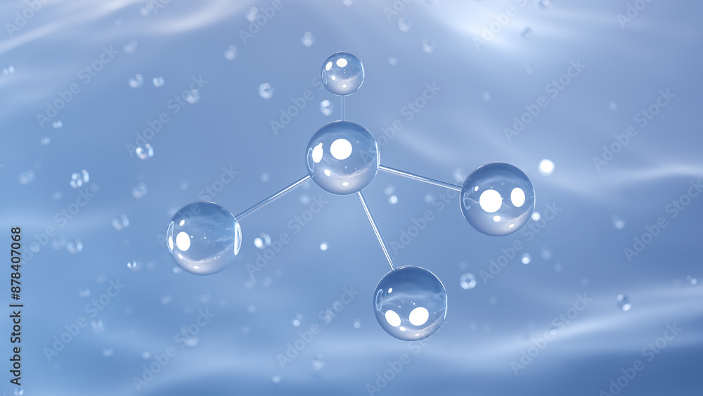 chloroform molecular structure, 3d model molecule, trichloromethane ...