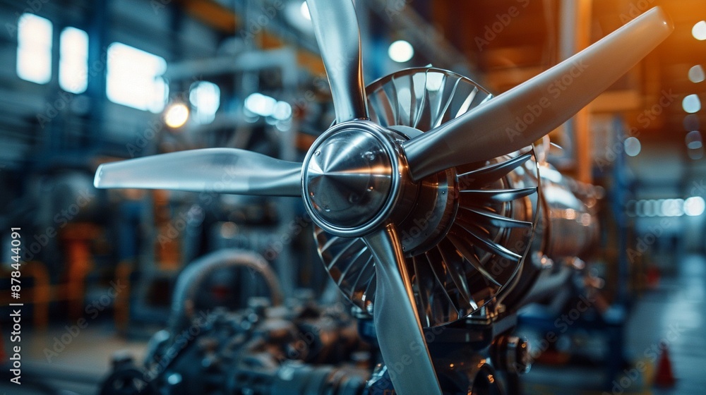 Windmill and Engine Fan, A windmill blade next to an engine cooling fan ...