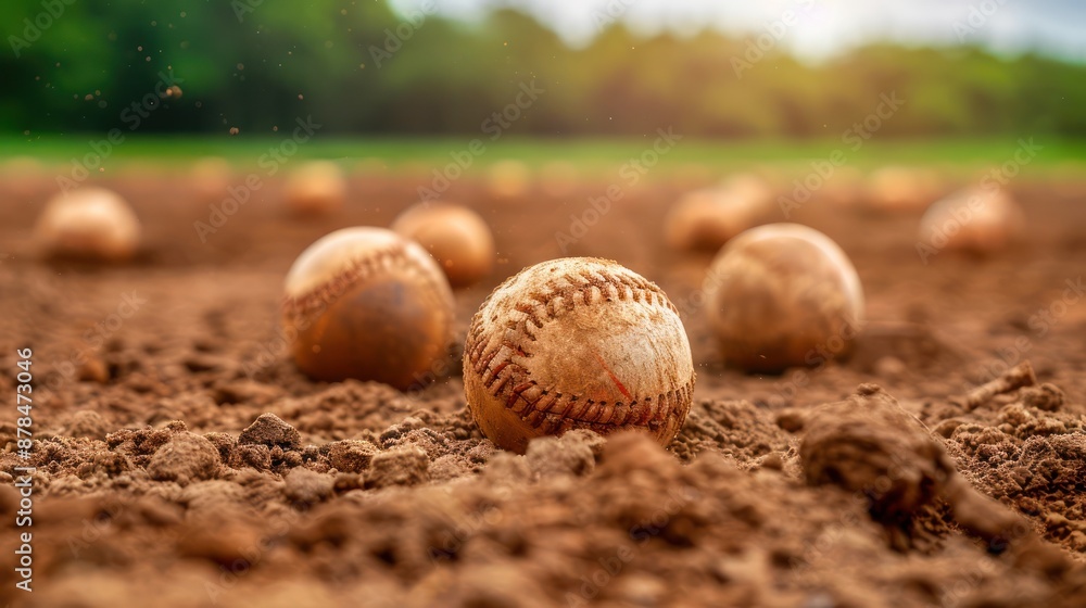 Baseball Field Ground with Contest Numbers Marked, Competitive Sports ...