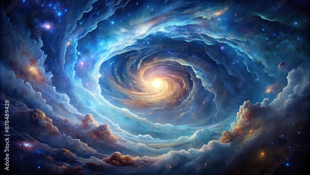 Mystical Swirl Of Cosmic Clouds And Starlight In The Depths Of Outer ...