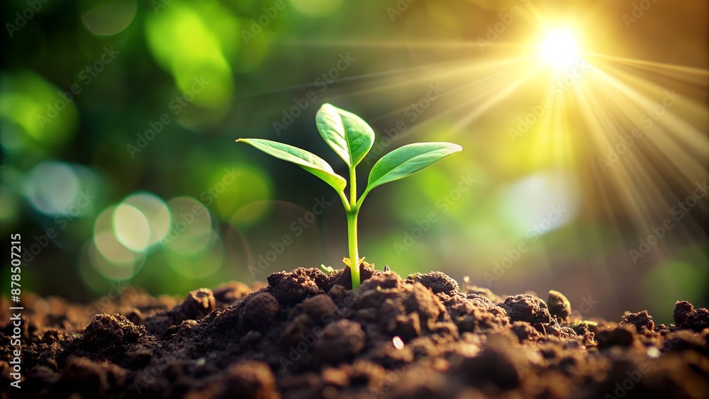 Young Plant Sprout Emerging from Soil - Capturing Growth and Renewal ...