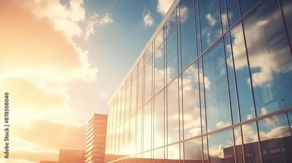 Modern office building or business center. High-rise window buildings ...